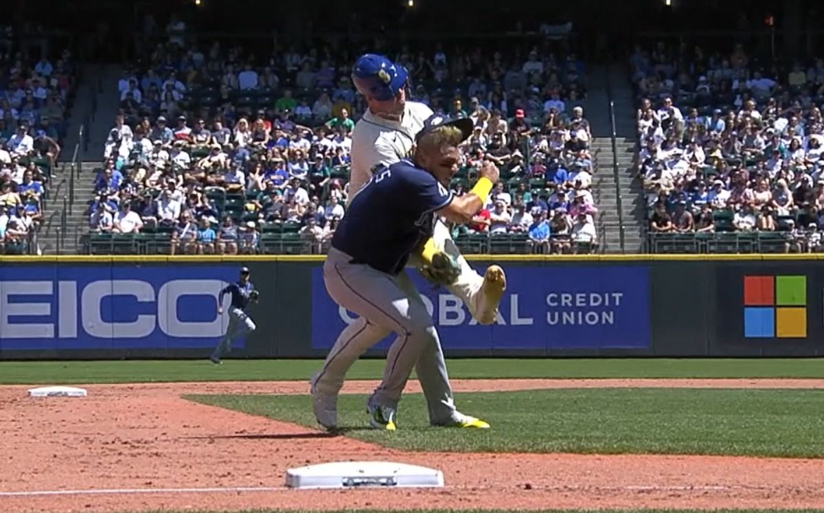 Durísima colisión en la MLB durante el Rays vs Mariners (+Video ...