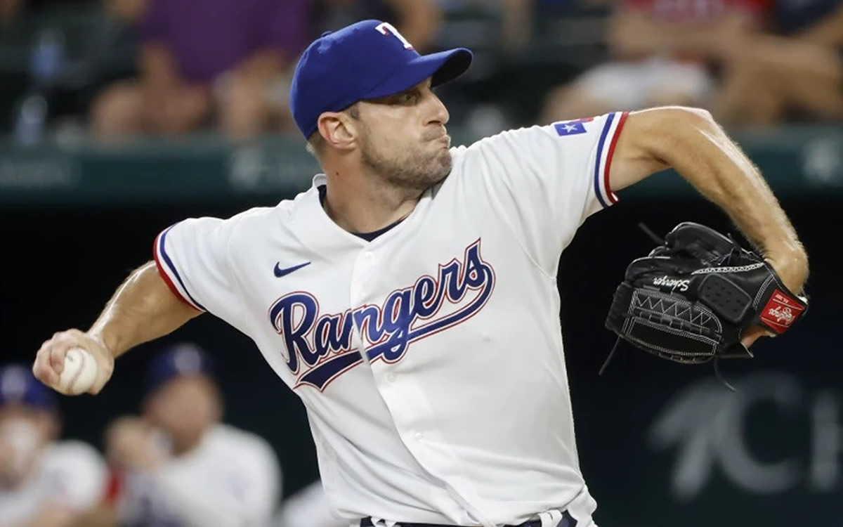 Max Scherzer debuta con el pie derecho con los Rangers - Séptima Entrada